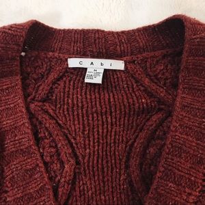 CAbi | Sweaters | Cabi Lambs Wool Sweater In Burgundy | Poshmark
